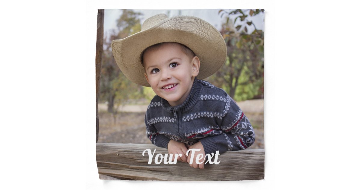 Custom Photo and Text. Bandana | Zazzle