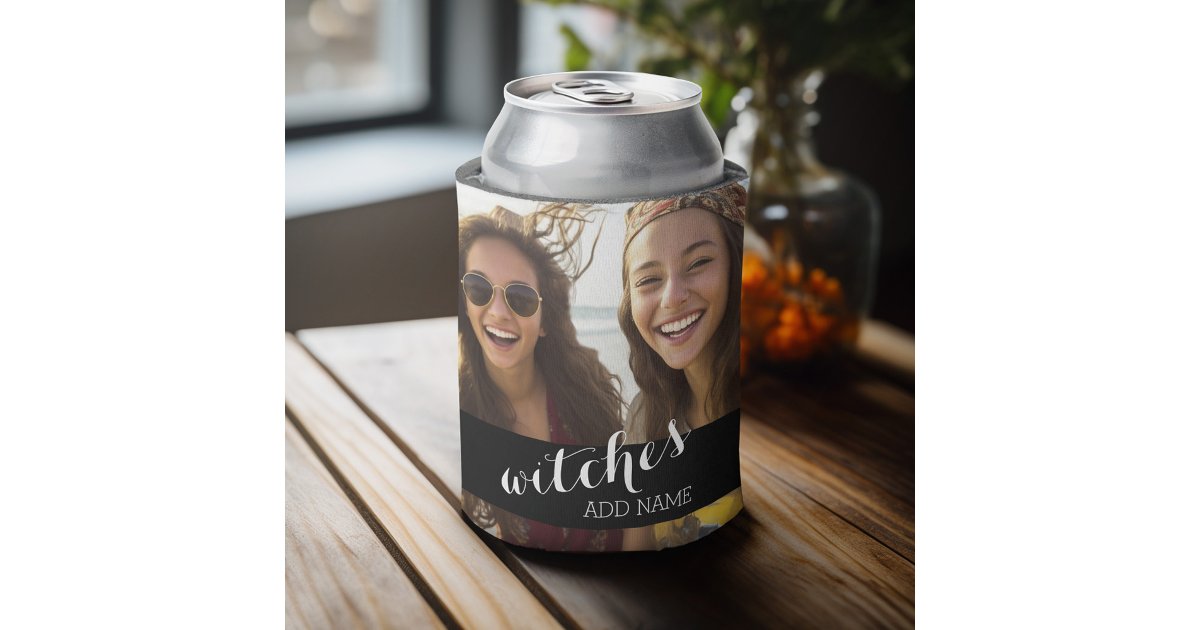 Custom Photo and text Can Cooler | Zazzle