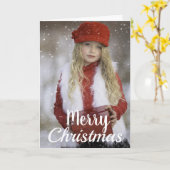 Custom Photo and text. Merry Christmas. Card | Zazzle