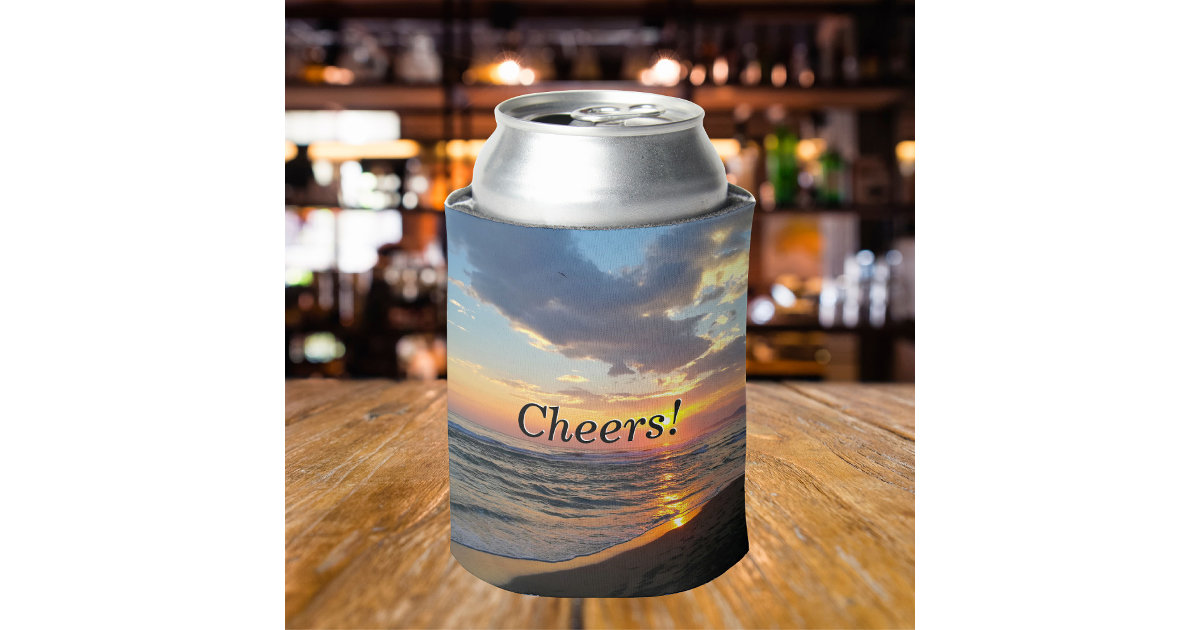 Custom Photo and Text Personalized Can Cooler | Zazzle