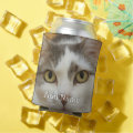 Custom Photo and Text Personalized Can Cooler | Zazzle