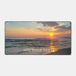 Custom Photo And Text Personalized Desk Mat | Zazzle