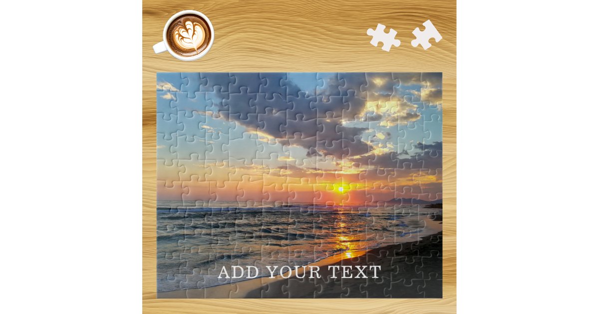 Custom Photo and Text Personalized Jigsaw Puzzle | Zazzle