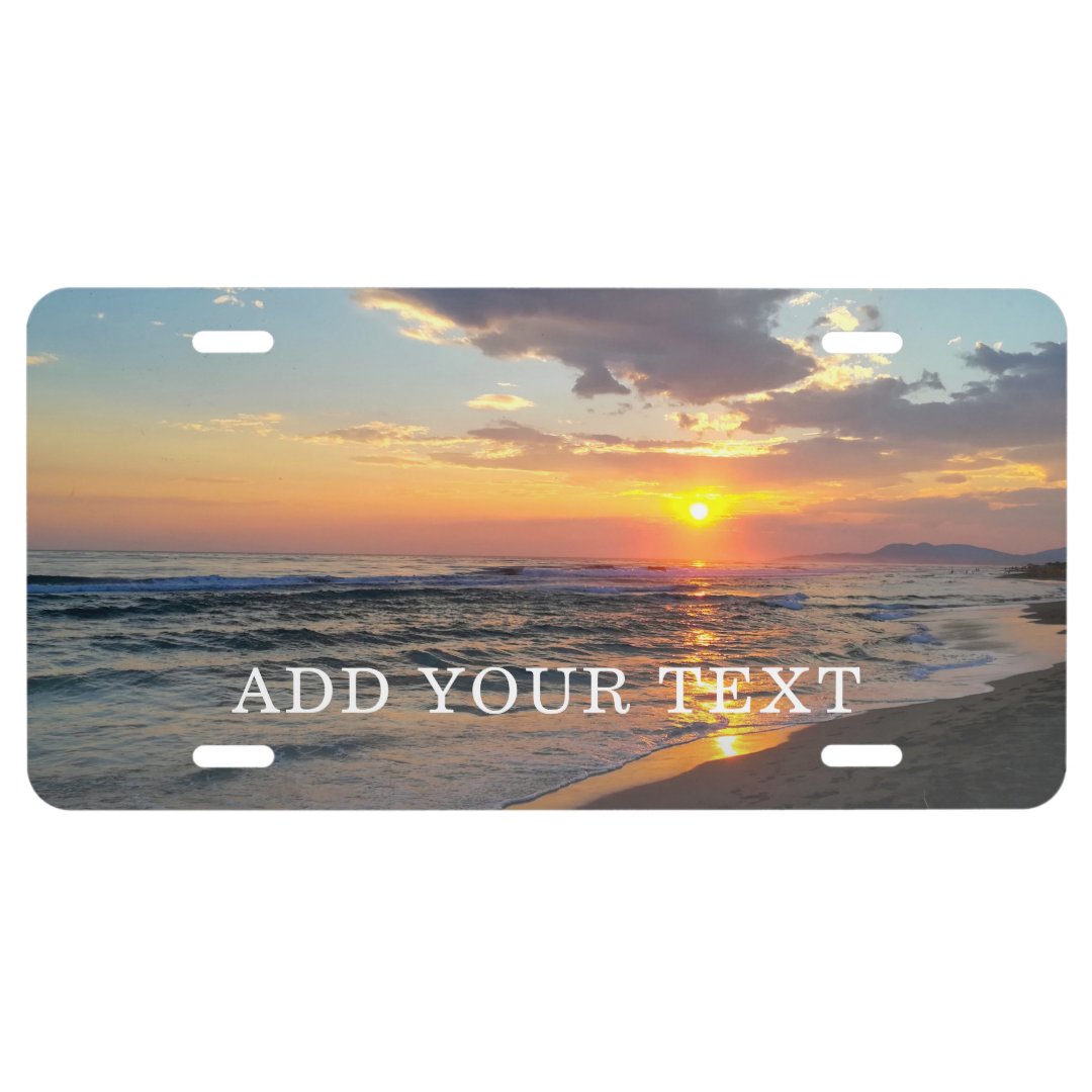 Custom Photo and Text Personalized License Plate | Zazzle