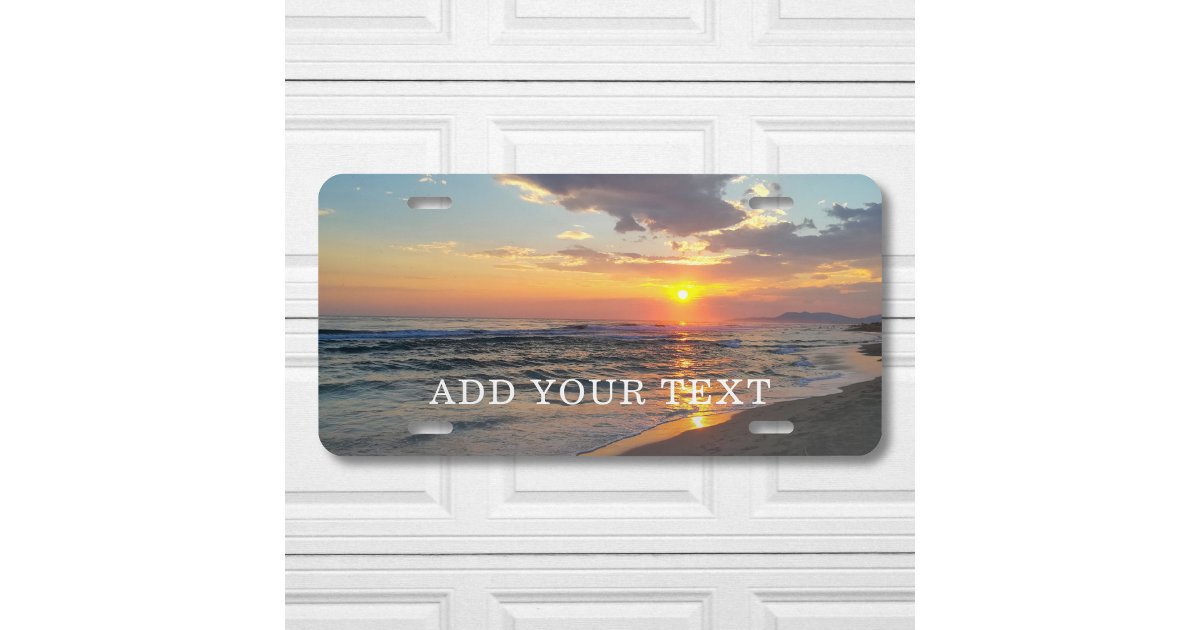 Custom Photo and Text Personalized License Plate | Zazzle
