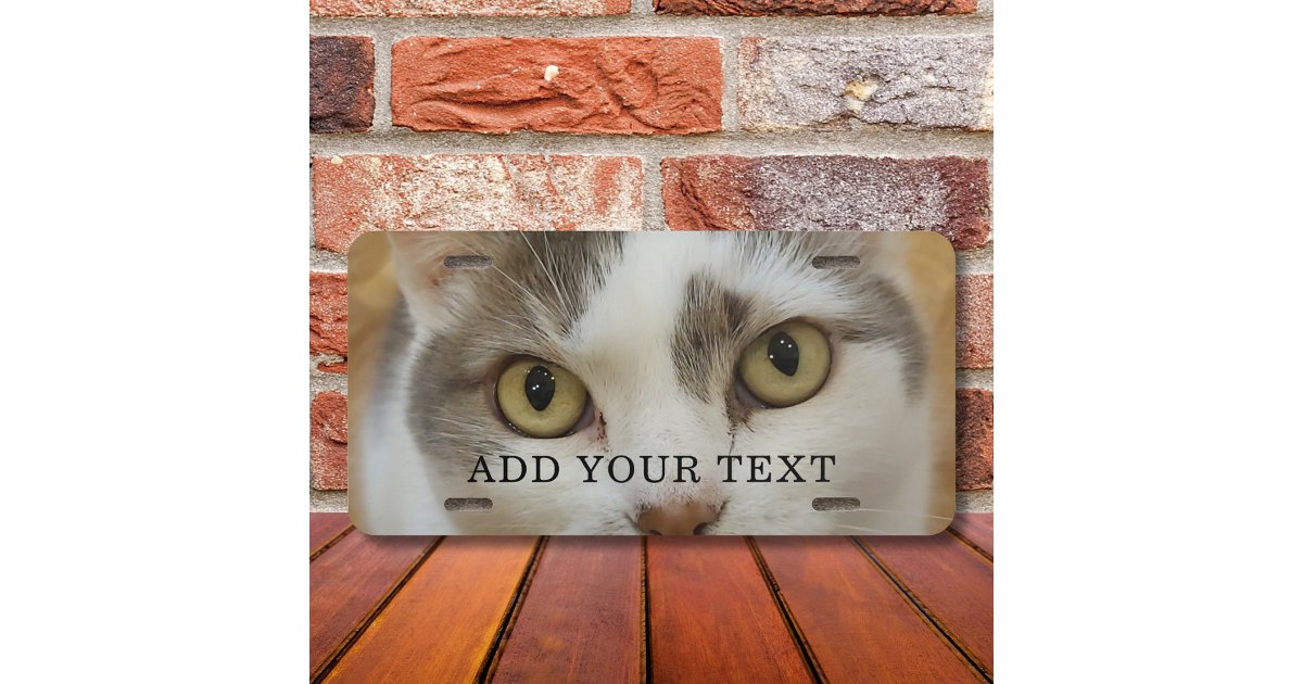 Custom Photo and Text Personalized License Plate | Zazzle