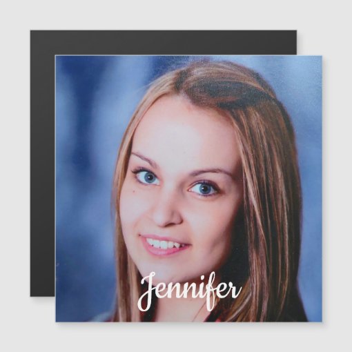 Custom Photo And Text Personalized Magnetic Card | Zazzle