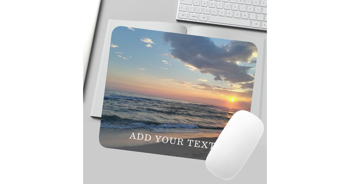 Custom Photo and Text Personalized Mousepad | Zazzle