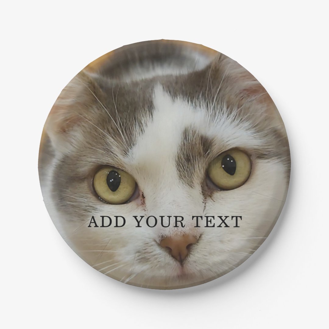 Custom Photo and Text Personalized Paper Plate | Zazzle