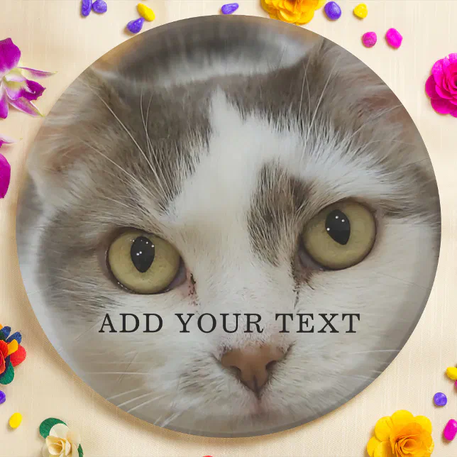 Custom Photo and Text Personalized Paper Plate | Zazzle