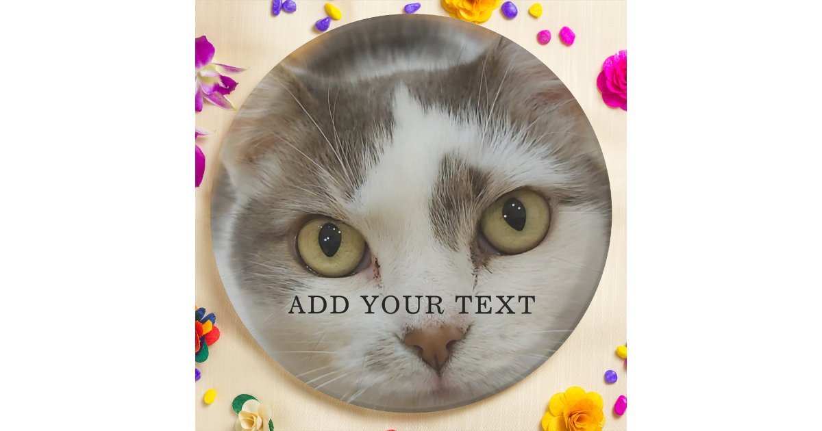 Custom Photo and Text Personalized Paper Plate | Zazzle