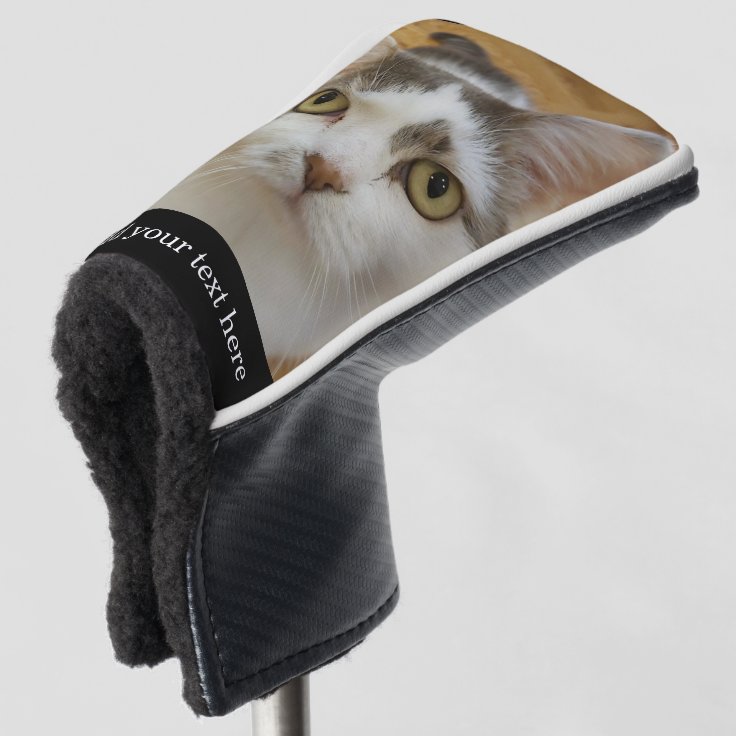 Custom Photo and Text Personalized Putter Golf Head Cover | Zazzle