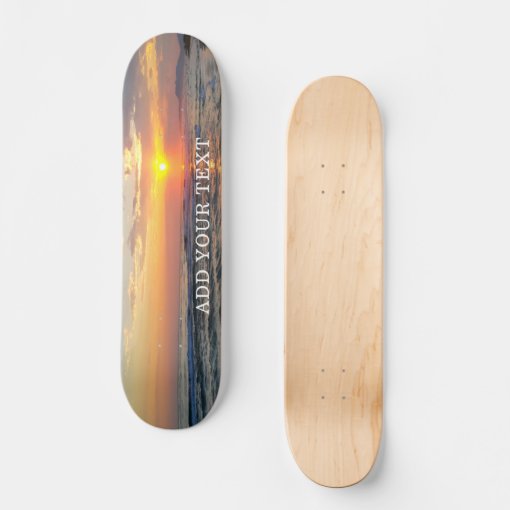 Custom Photo and Text Personalized Skateboard | Zazzle