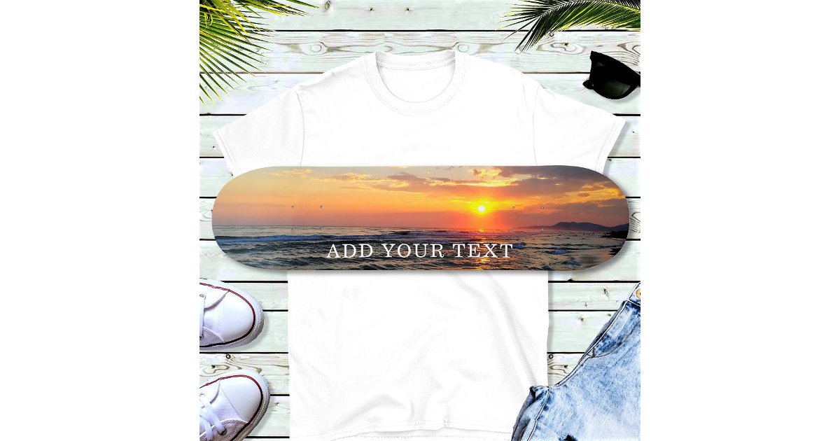 Custom Photo and Text Personalized Skateboard | Zazzle