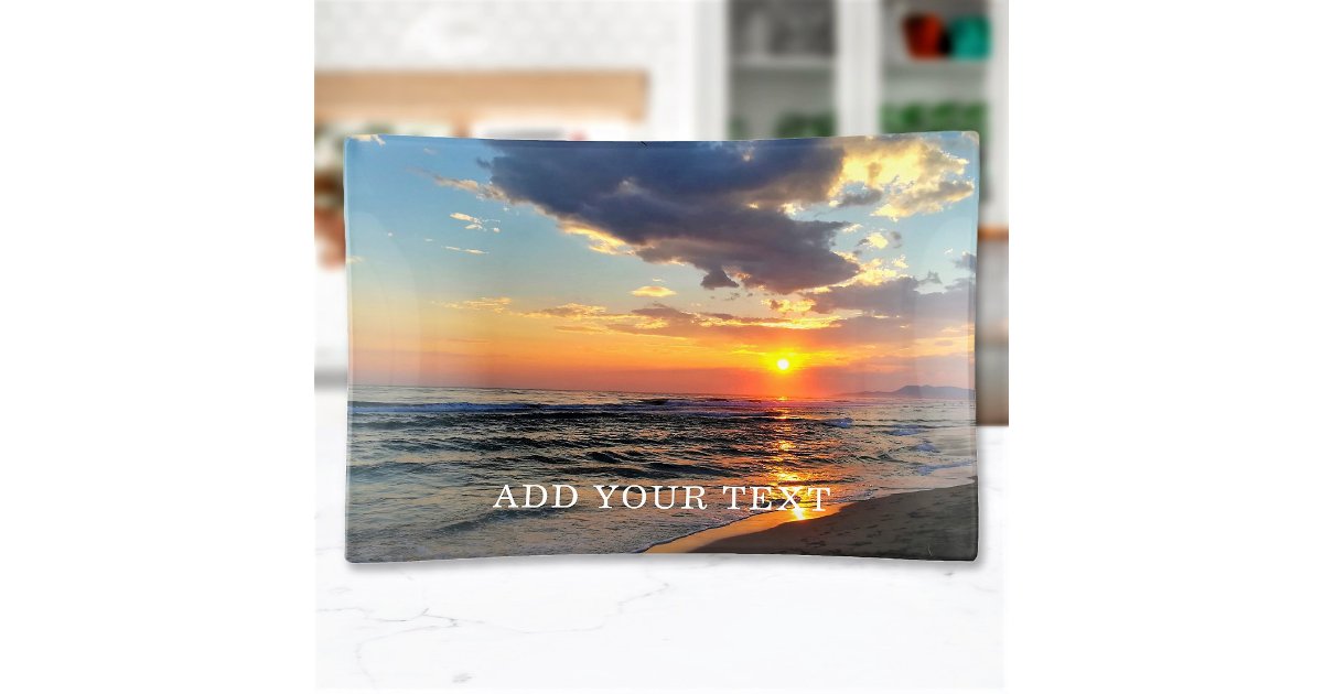 Custom Photo and Text Personalized Trinket Tray | Zazzle