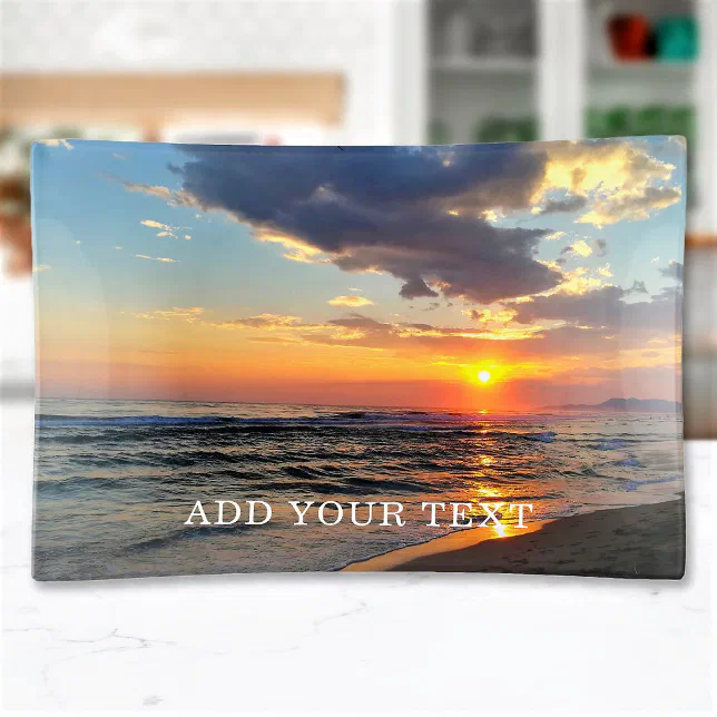 Custom Photo and Text Personalized Trinket Tray | Zazzle
