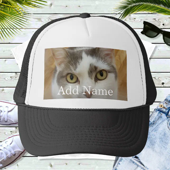 Custom Photo and Text Personalized Trucker Hat | Zazzle