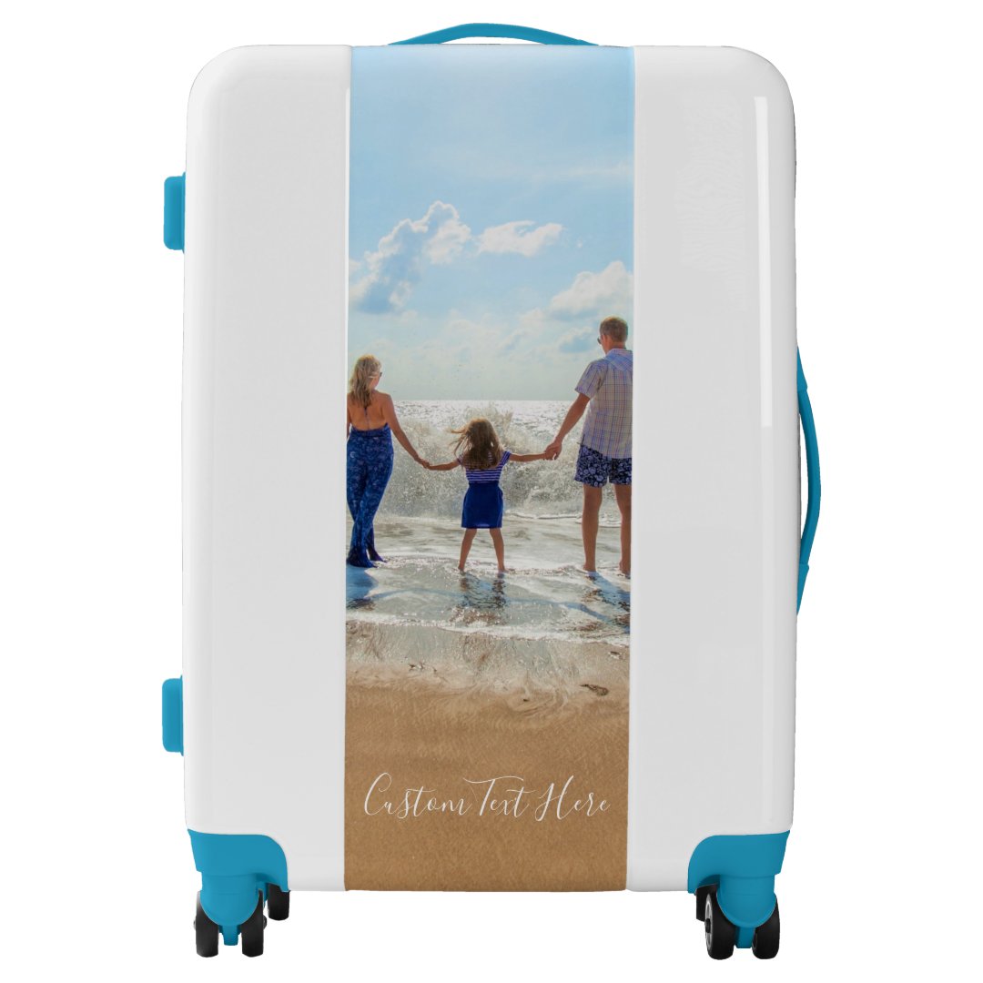 Custom Photo and Text - Unique Your Own Design - Luggage | Zazzle
