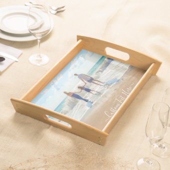 Custom Photo and Text - Unique Your Own Design - Serving Tray | Zazzle