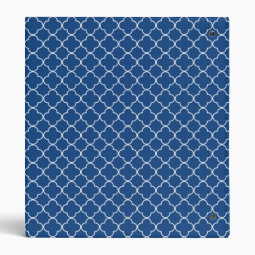 Custom Photo Baby Binder Quatrefoil Blue | Zazzle