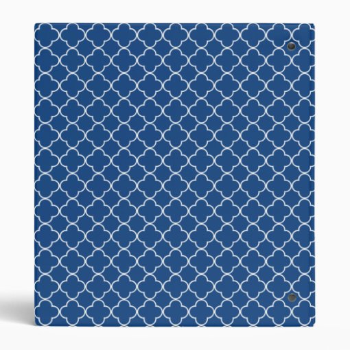 Custom Photo Baby Binder Quatrefoil Blue | Zazzle