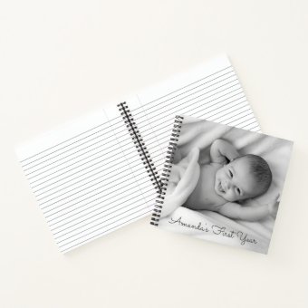 Custom Photo Baby's First Year Journal | Zazzle