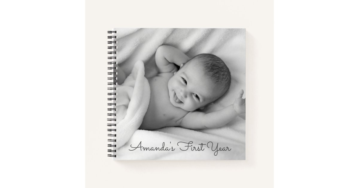 Custom Photo Baby's First Year Journal | Zazzle