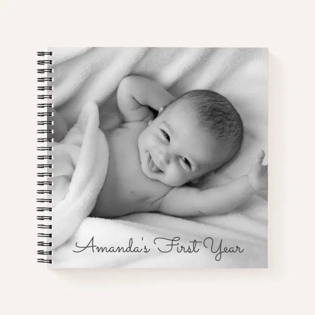 Custom Photo Baby's First Year Journal | Zazzle