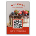 Custom Photo Bakery Contactless QR code Menu Card | Zazzle