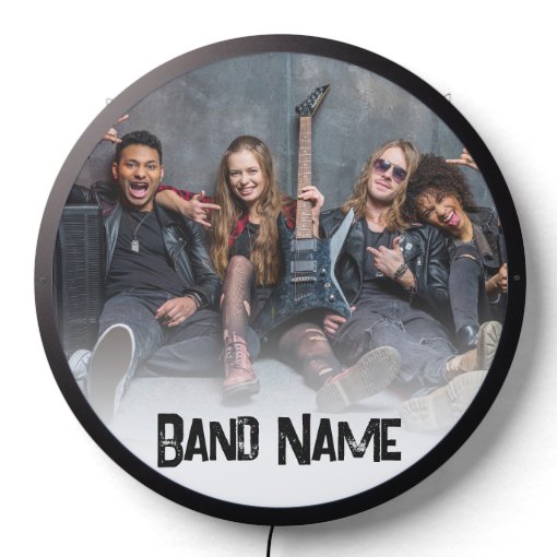 Custom Photo Band Entertainer Name LED Sign | Zazzle