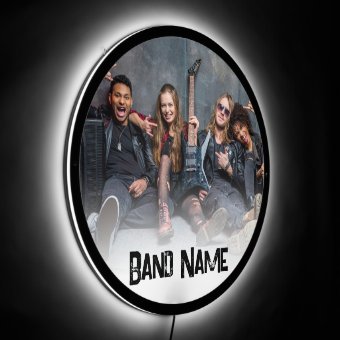 Custom Photo Band Entertainer Name LED Sign | Zazzle