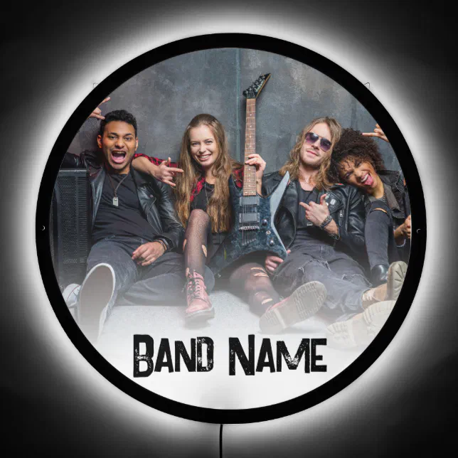 Custom Photo Band Entertainer Name LED Sign | Zazzle