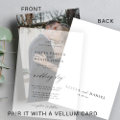 Custom photo base for vellum overlay wedding invitation | Zazzle