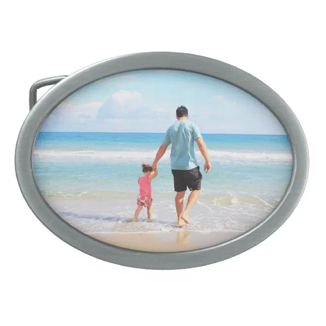 Custom Photo Belt Buckle with Your Photos | Zazzle