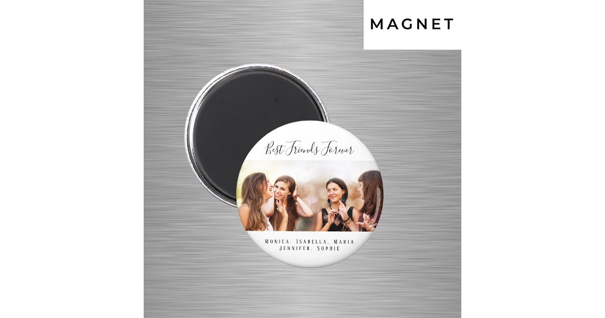 Custom photo best friends forever keepsake magnet | Zazzle