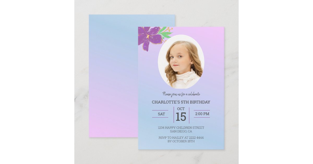 Custom Photo Birthday Invitation | Zazzle