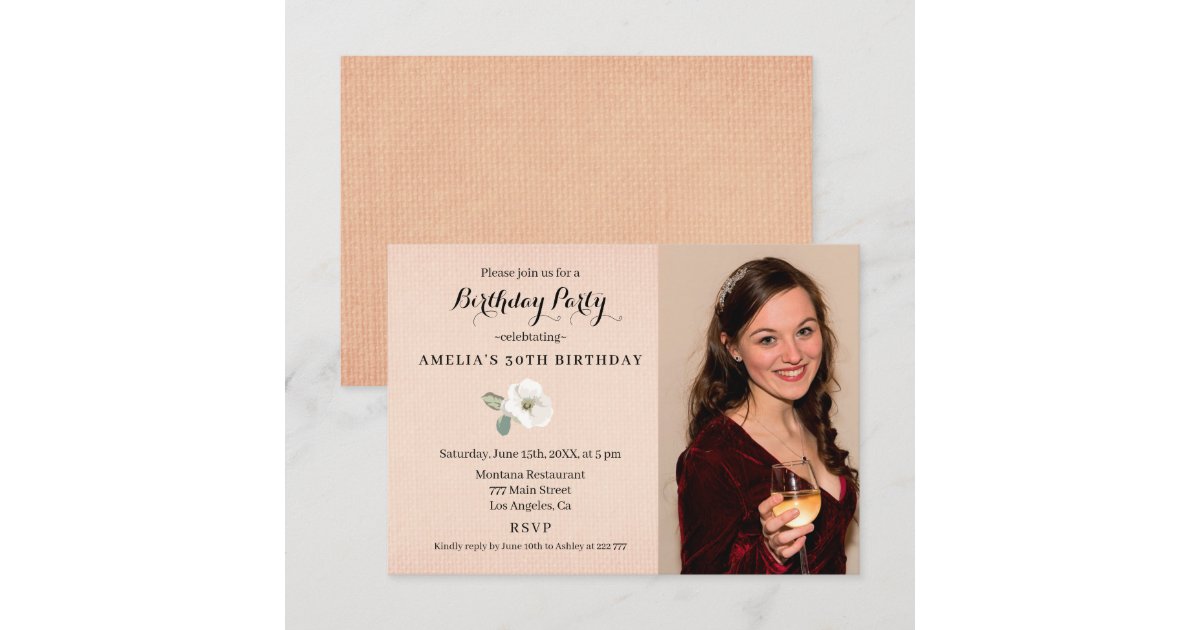 Custom Photo Birthday Invitation | Zazzle