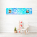 Custom photo Birthday pool party pool water ripple Banner | Zazzle