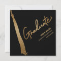 Custom Photo Black Gold Tassel Unique Graduation Thank You Card | Zazzle