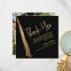 Custom Photo Black Gold Tassel Unique Graduation Thank You Card | Zazzle