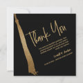 Custom Photo Black Gold Tassel Unique Graduation Thank You Card | Zazzle