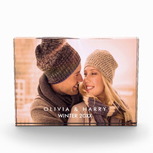 Custom Photo Block With Text Overlay | Zazzle