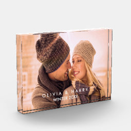 Custom Photo Block With Text Overlay | Zazzle