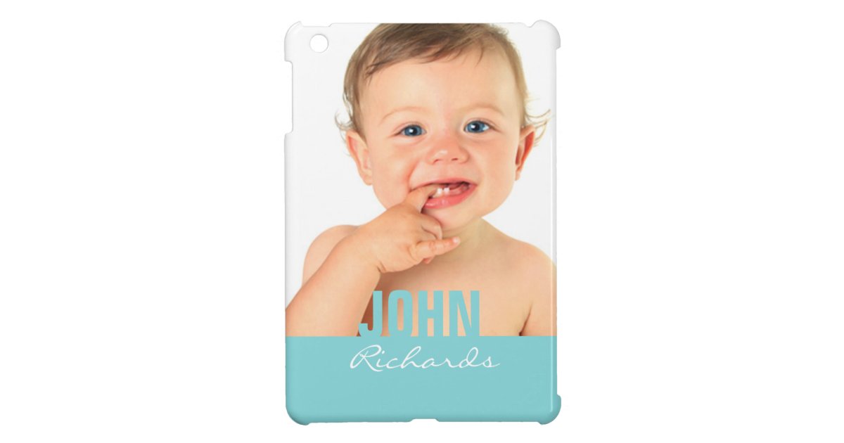 Custom Photo Blue iPad Mini Case | Zazzle
