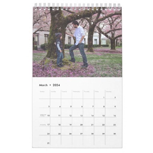 Custom Photo Calendar | Editable Year Text | Zazzle