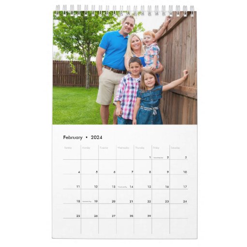 Custom Photo Calendar | Editable Year Text | Zazzle