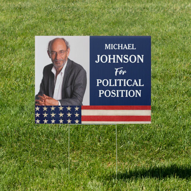 Custom Photo Campaign Political Lawn Yard Sign | Zazzle