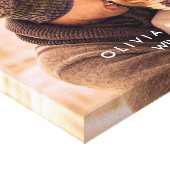 Custom Photo Canvas - White Text Overlay | Zazzle