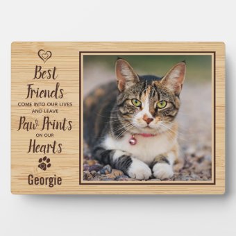Custom Photo Cat Pet Memorial Plaque | Zazzle