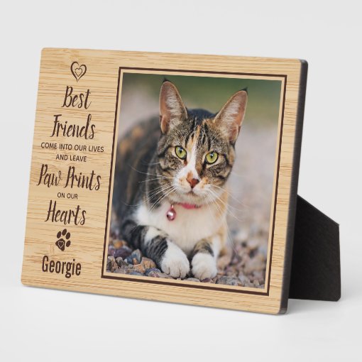 Custom Photo Cat Pet Memorial Plaque | Zazzle